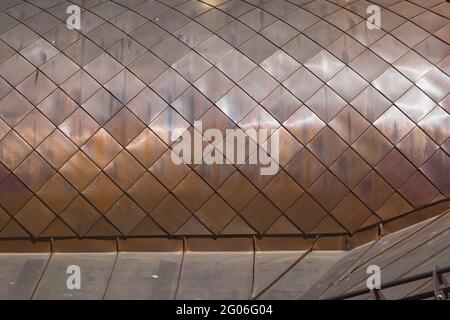 Roof roof texture made from copper metal tiles Stock Photo - Alamy