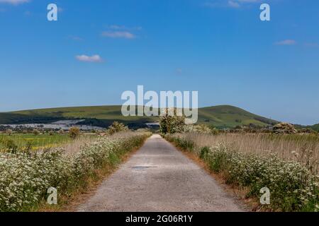 A pathway through the countryside, near Lewes in Sussex Stock Photo - Alamy