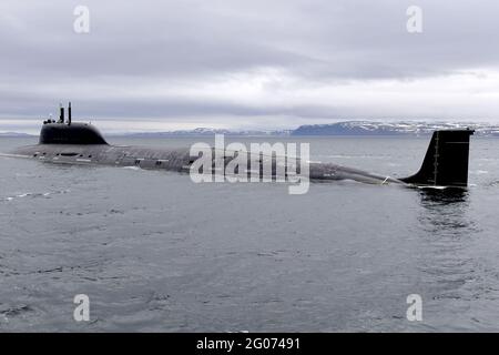 Russian Navy s Northern Fleet Submarine base on Barents Sea coast Stock ...