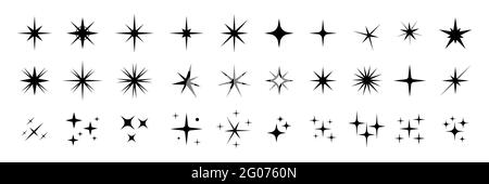 Star icons. Twinkling stars. Sparkles, shining burst. Christmas vector ...