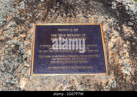 9/11 memorial plaque Yaphank Cemetery Long Island New York Stock Photo ...