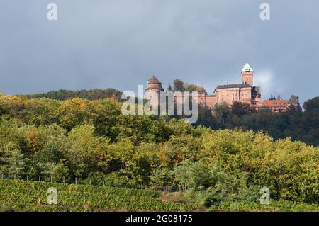 FRANCE, HAUT-RHIN (68), RODERN, VILLAGE AND CHURCH OF RODERN AND IN THE ...