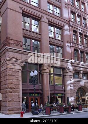 Rookery Building from 1888 in Downtown Chicago, Illinois, United States ...