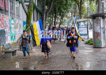 In Botoga, Colombia, May 30, 2021 Demonstration of the indigenous ...