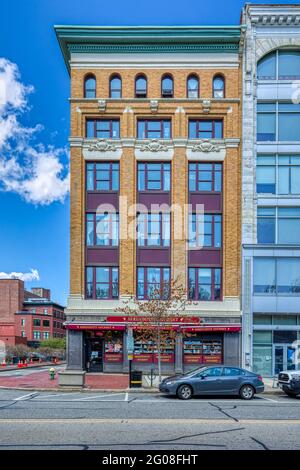 The Fletcher Building was three stories when built in 1895; top three ...