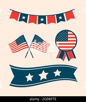 usa garland emblem Stock Vector Image & Art - Alamy