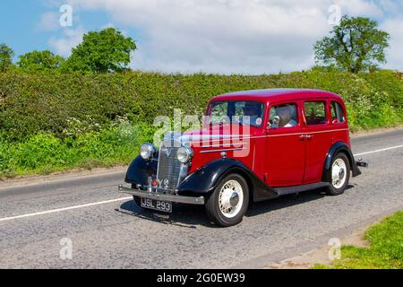 1935 30s thirties red black pre-war Vauxhall sedan 1530cc, Vauxhall DX ...