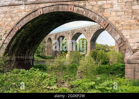 Northwater Viaduct spanning River North Esk, Angus, Scotland, UK with ...