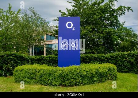 Slough, Berkshire, UK. The Virgin Media O2 offices on the A4 Bath Road ...