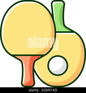 Paddle tennis racket line color icon. Sign for web page, mobile app ...