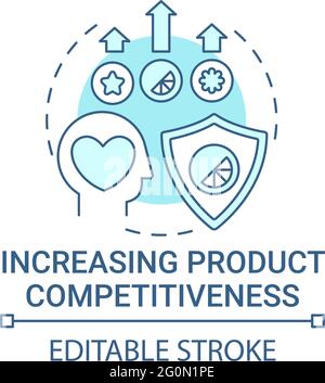 Increasing product competitiveness concept icon Stock Vector Image ...