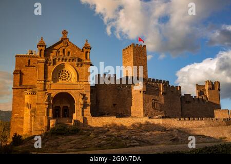 Famous historic Xavier Castle in Javier, Spain Stock Photo - Alamy
