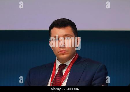 Anton Alikhanov, Governor of Kaliningrad Region, attends a session on ...