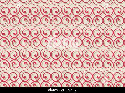 Seamless Pattern with Volutes in 4 colors Stock Photo - Alamy