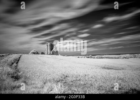 inchdrewer castle banff scotland infrared Stock Photo - Alamy