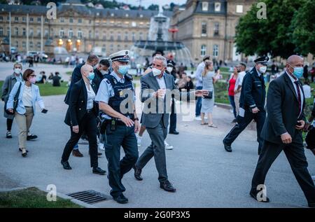 Thomas Strobl, Baden-Württemberg Interior Minister (CDU), after the ...