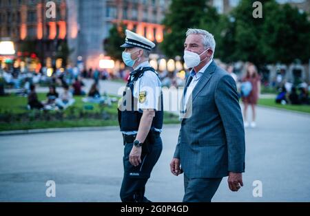 Thomas Strobl, Baden-Württemberg Interior Minister (CDU), after the ...