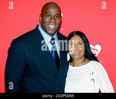 Earlitha Kelly and Magic Johnson at the Los Angeles premiere of 'The ...