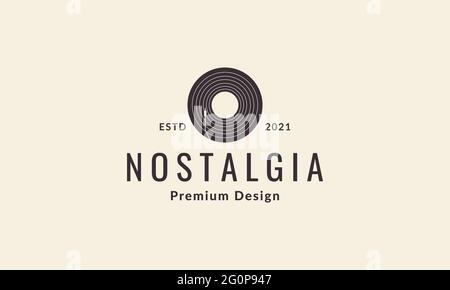 Nostalgia, music logo or symbol. Gramophone, phonograph icon. Vector ...