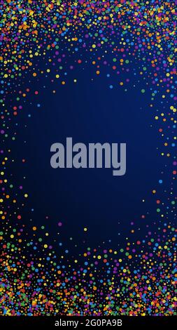 Festive exotic confetti. Celebration stars. Colorful confetti on dark ...