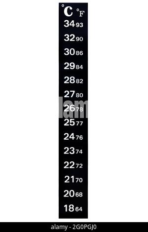 Aquarium thermometer temperature in tropical fish aquarium Stock Photo ...