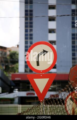 Illustration of Turning right prohibited road sign icon isolated on a ...