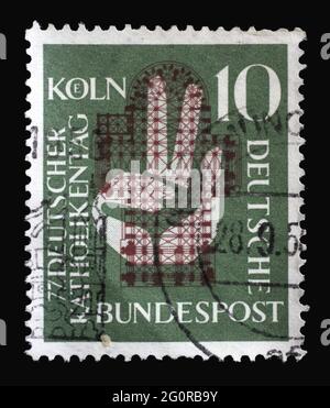Germany Postage Stamp - Cologne Cathedral Stock Photo - Alamy