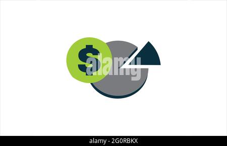 Pie chart logo design template, business chart, graph icon, branding ...