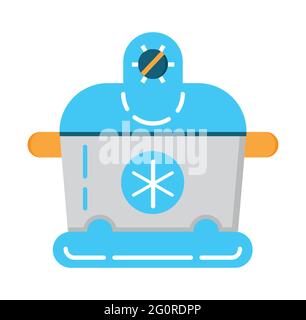 Small fridge icon. Flat illustration of small fridge vector icon for ...