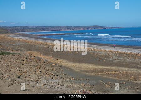 View out to North Sea at Blackhall Rocks, County Durham Stock Photo - Alamy