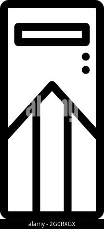 System Unit Icon. Editable Bold Outline With Color Fill Design. Vector ...