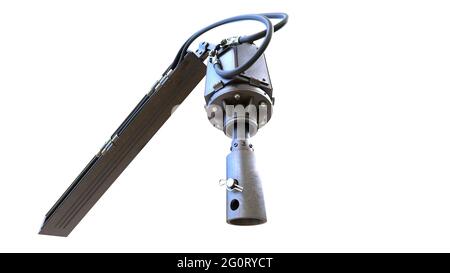 torque head for screw piers machine - isolated industrial 3D ...