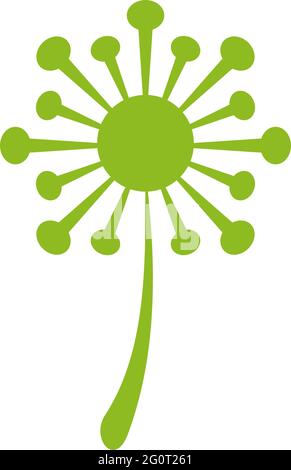 Dandelion flower logo design vector template Stock Vector Image & Art ...