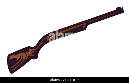 Rifle vintage vector gun shotgun hunting illustration old. Retro weapon ...