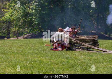 Reenactment of the Cherokee Indians in the American Civil War Stock ...