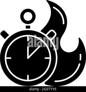 deadline time limit glyph icon vector illustration Stock Vector Image ...