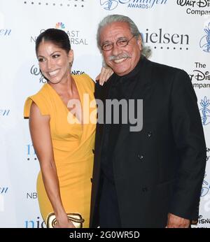 (L-R) Valery Ortiz and Edward James Olmos arrives at the 30th Annual ...