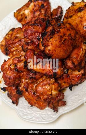 Grilled Marinated boneless skinless chicken thighs((Pargiot ...