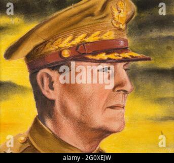 Douglas MacArthur. Portrait of General Douglas Macarthur, American WWII ...