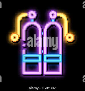 oxygen tank neon glow icon illustration Stock Vector Image & Art - Alamy