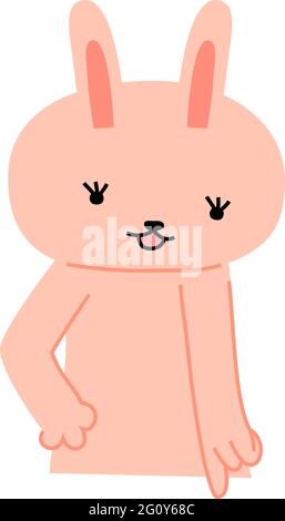 This is a illustration of rabbit that guides you by pointing your ...