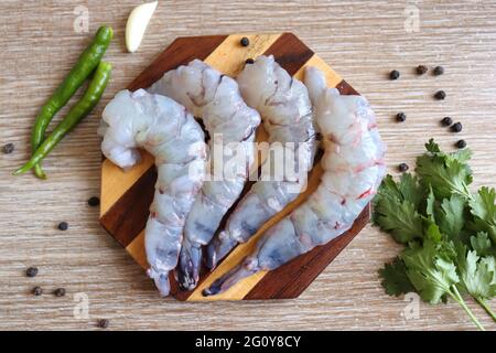 Cleaned, Peeled & Deveined Tiger Prawns or Asian tiger Shrimps. Also ...