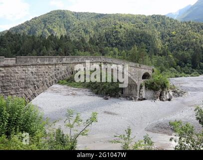 Bridge over the Tagliamento (Tolmezzo Stock Photo - Alamy
