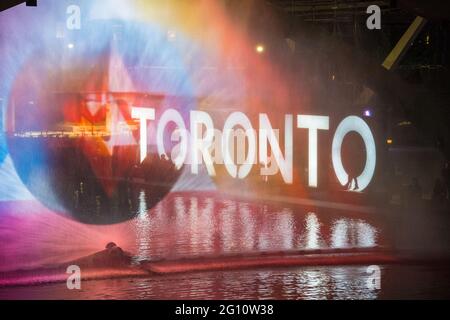 Nuit Blanche 2016 at Nathan Phillips Square, Toronto, Canada. Death of ...