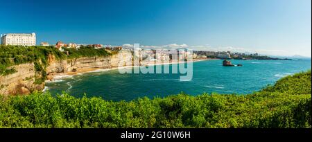 Biarritz lighthouse from the beach Stock Photo - Alamy