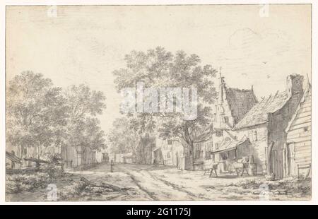 Dorpsweg with trees Stock Photo - Alamy