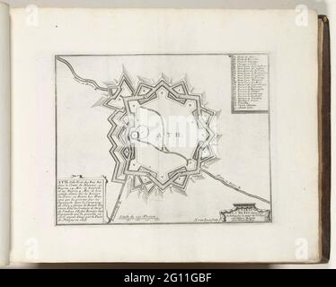 Map of the fortifications around the city of Ath, Harmanus van Loon ...