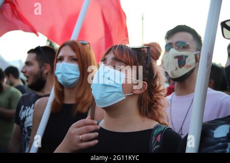Athens, Greece. 03rd June, 2021. Greek Communist Party (KKE) political ...