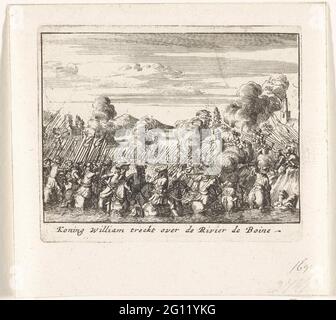 Victory of Willem III on Jacobus II aan de Boyne, Jan Luder (I), 1690 ...