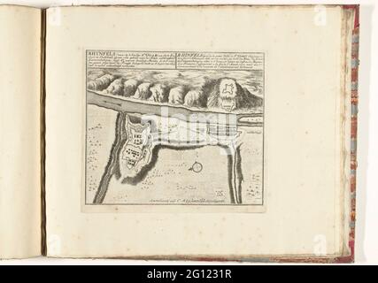 Map of castle Rheinfels and Sankt Goar, Anonymous, 1705 - 1728 print ...